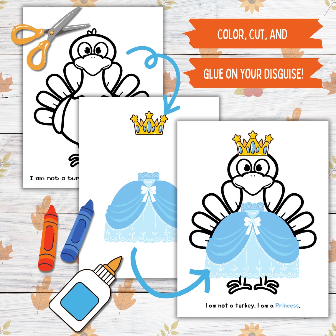 Disguise a Turkey Thanksgiving Printable Craft for Kids and Toddlers ...