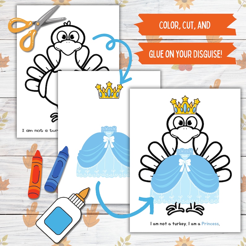 Disguise a Turkey Thanksgiving Printable Craft for Kids and Toddlers ...