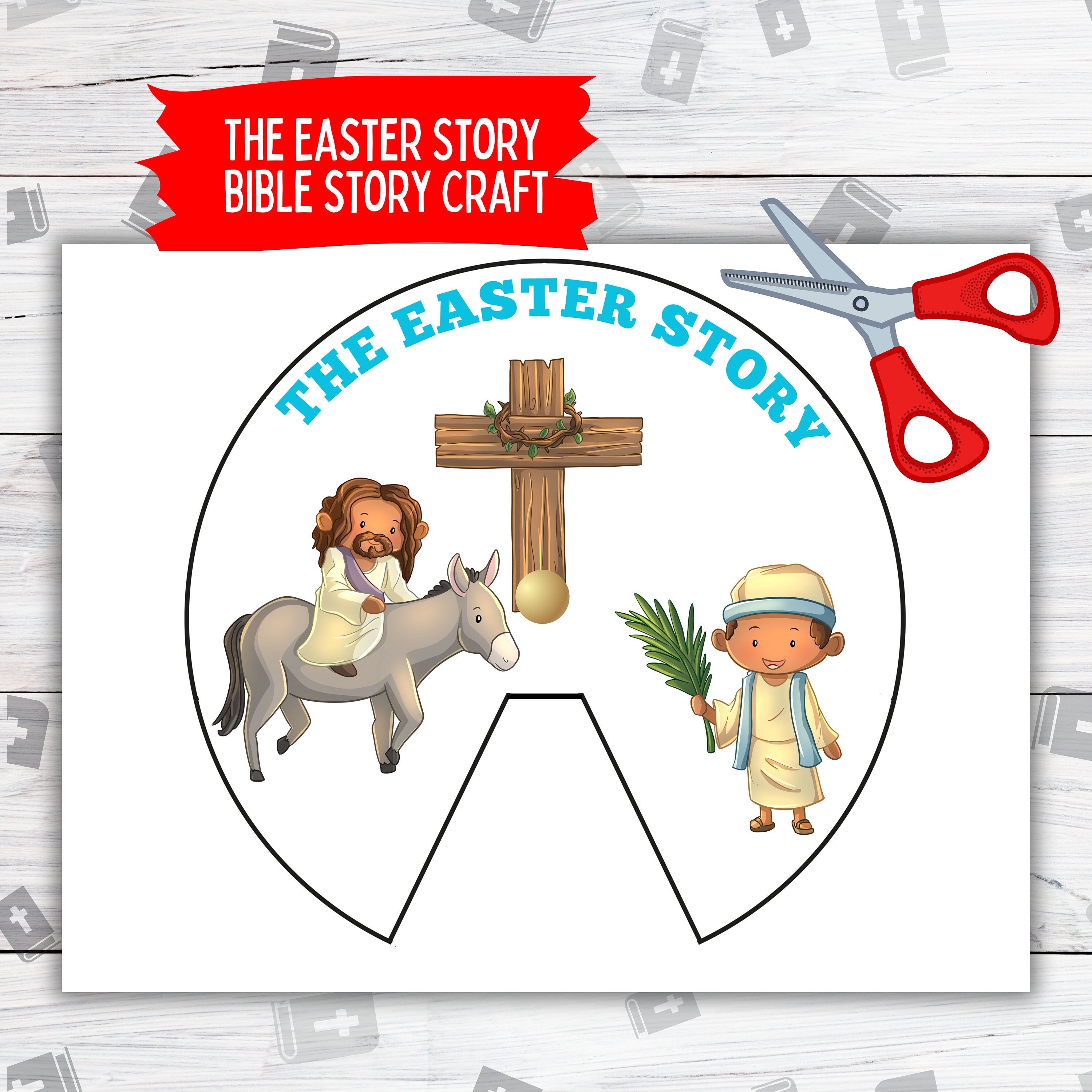 The Easter Story Wheel, Holy Week Printable Childrens Bible Activities ...