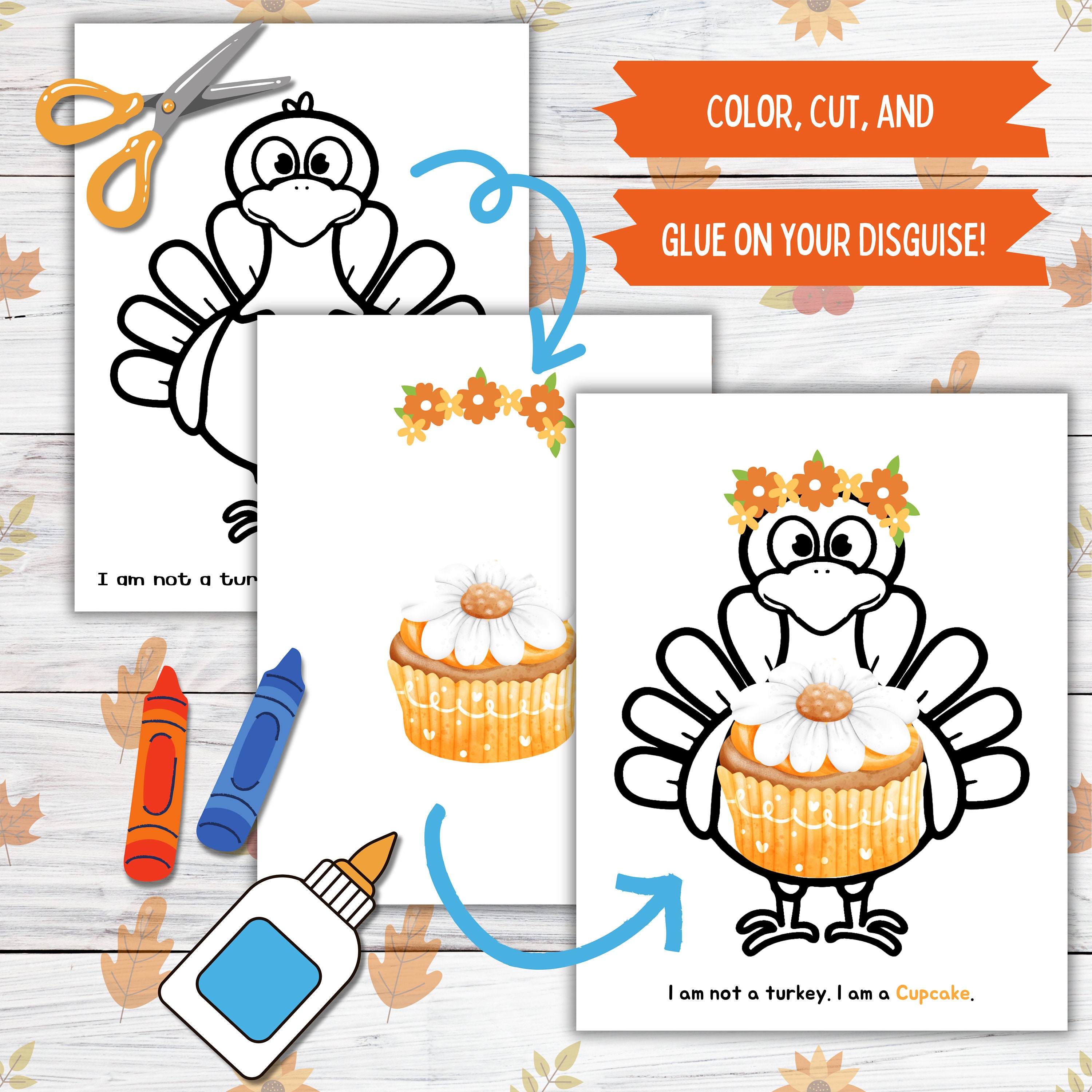 Disguise a Turkey Thanksgiving Printable Craft for Kids and Toddlers ...