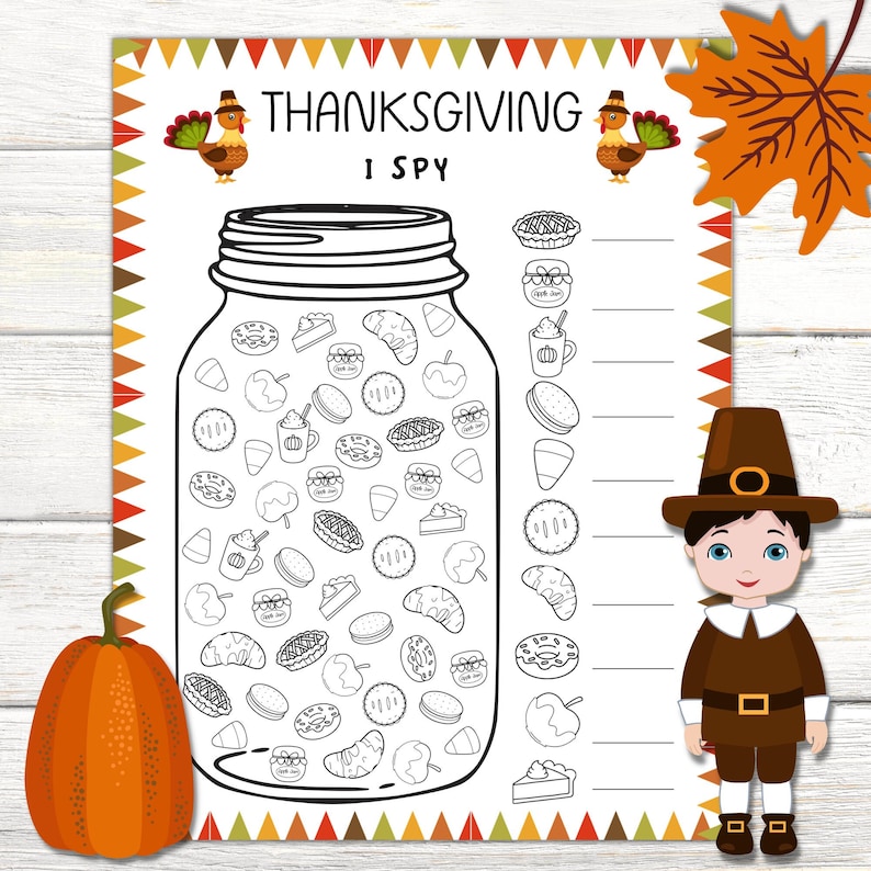 Thanksgiving I Spy, Autumn Activities for Kids, Thanksgiving Games ...