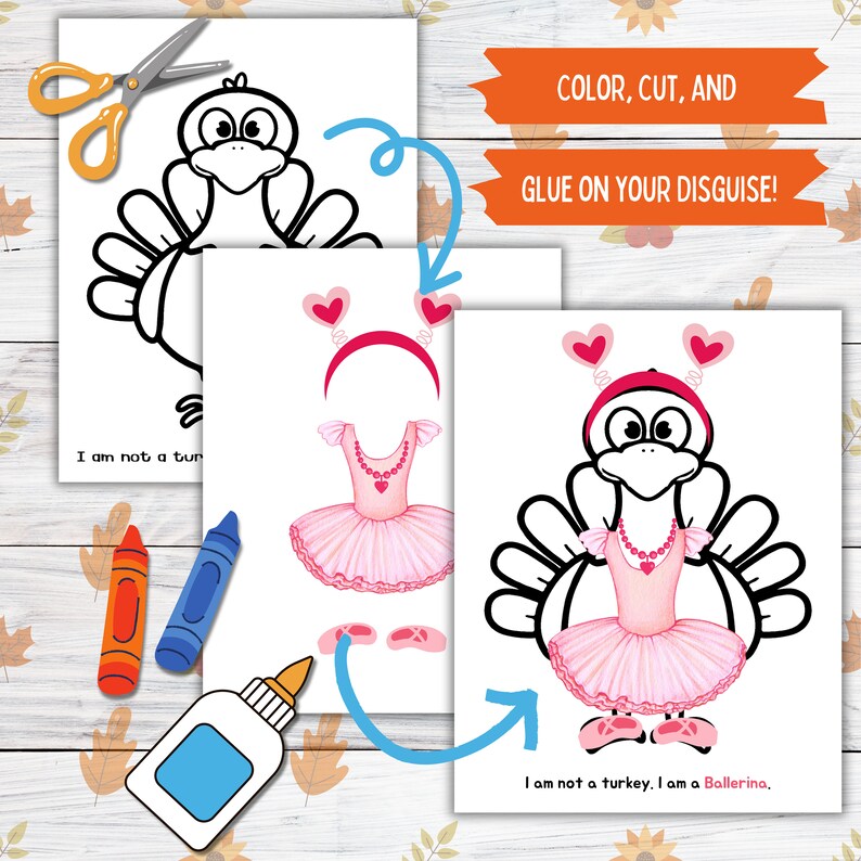 Disguise a Turkey Thanksgiving Printable Craft for Kids and Toddlers ...