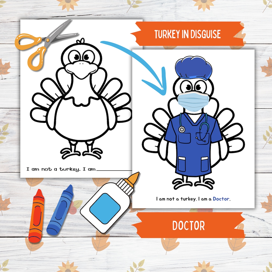Disguise a Turkey Thanksgiving Printable Craft for Kids and Toddlers ...