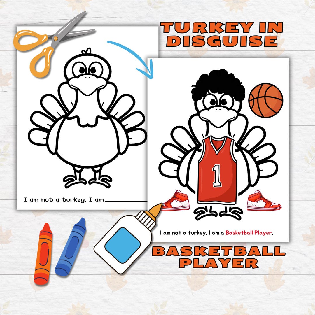 Disguise a Turkey Thanksgiving Printable Craft for Kid and Toddlers ...