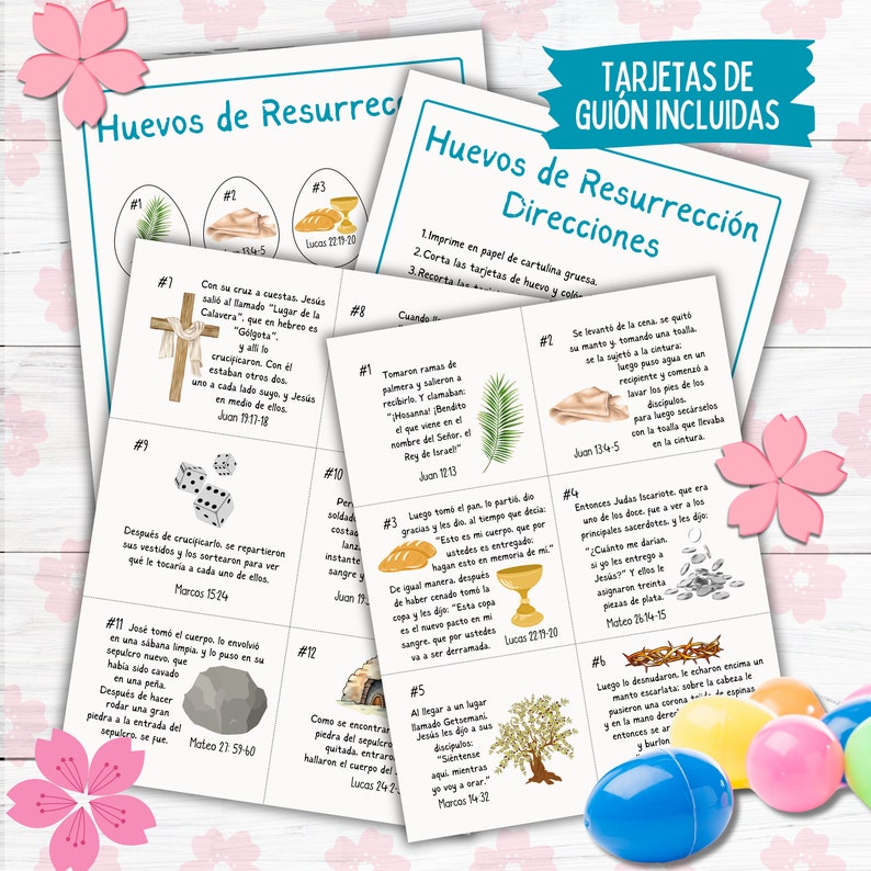 Huevos De Resurrección En Español, Resurrection Eggs Spanish Printable ...
