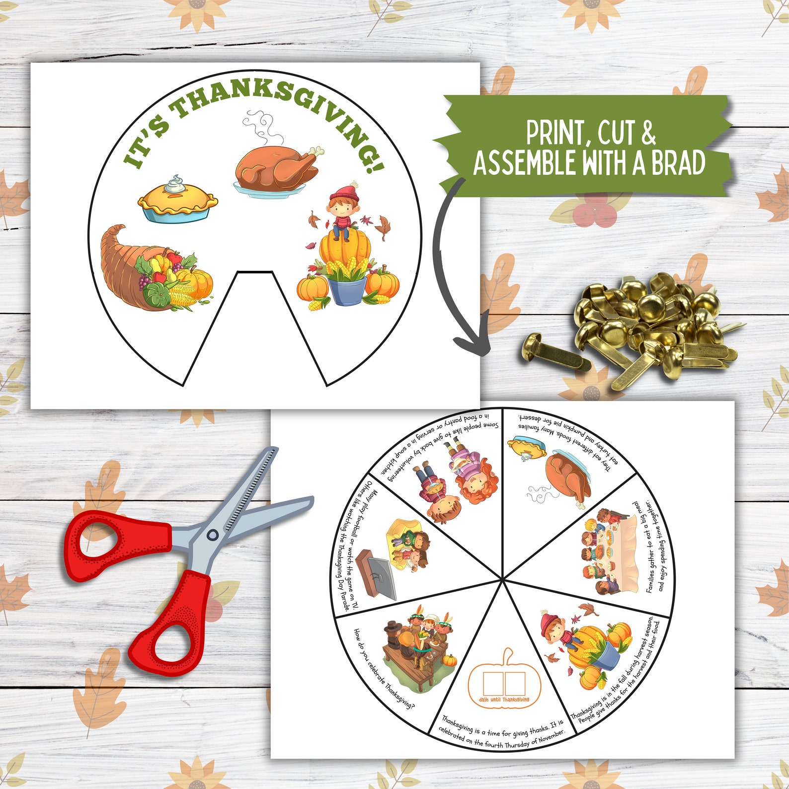 Thanksgiving Craft for Kids and Toddlers, Printable Thanksgiving ...