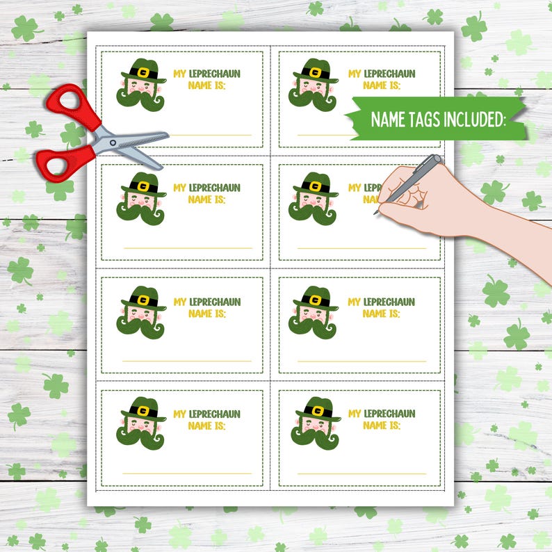 Leprechaun Name Game, St. Patrick's Day Printable Games, Funny St ...