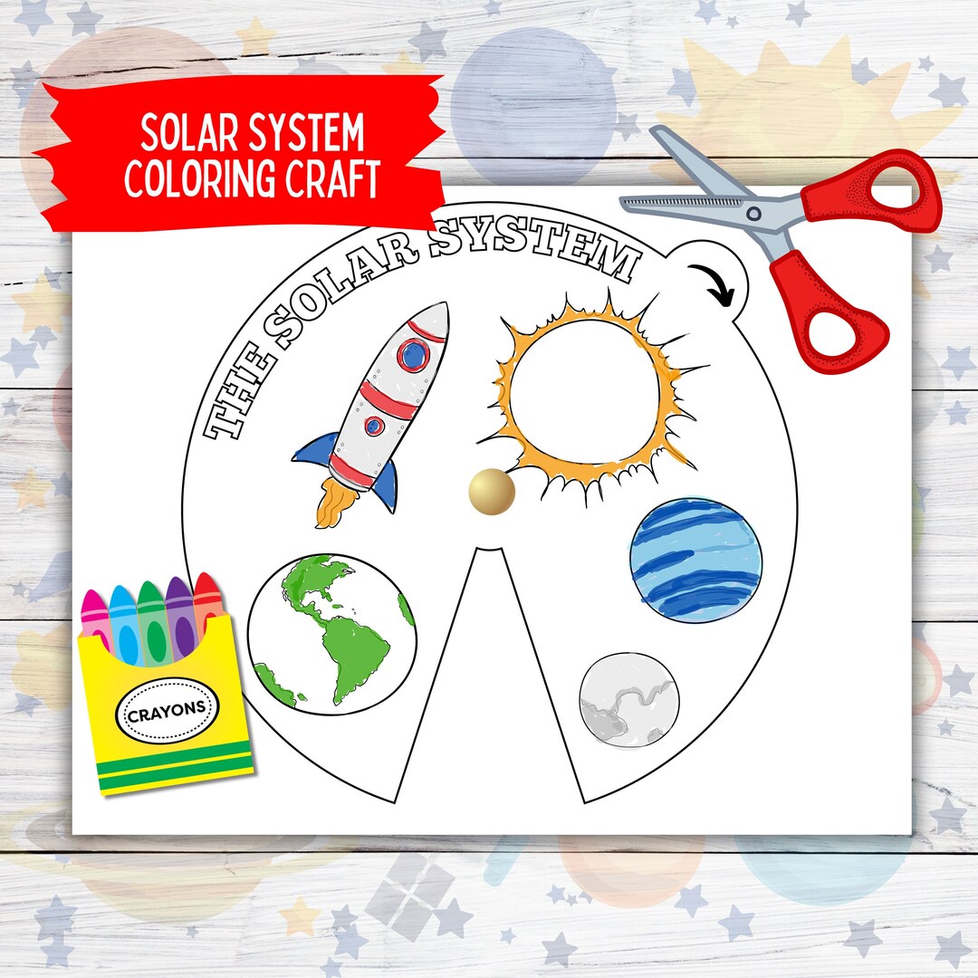 Solar System Coloring Wheel, Solar System Printable Activities for Kids ...