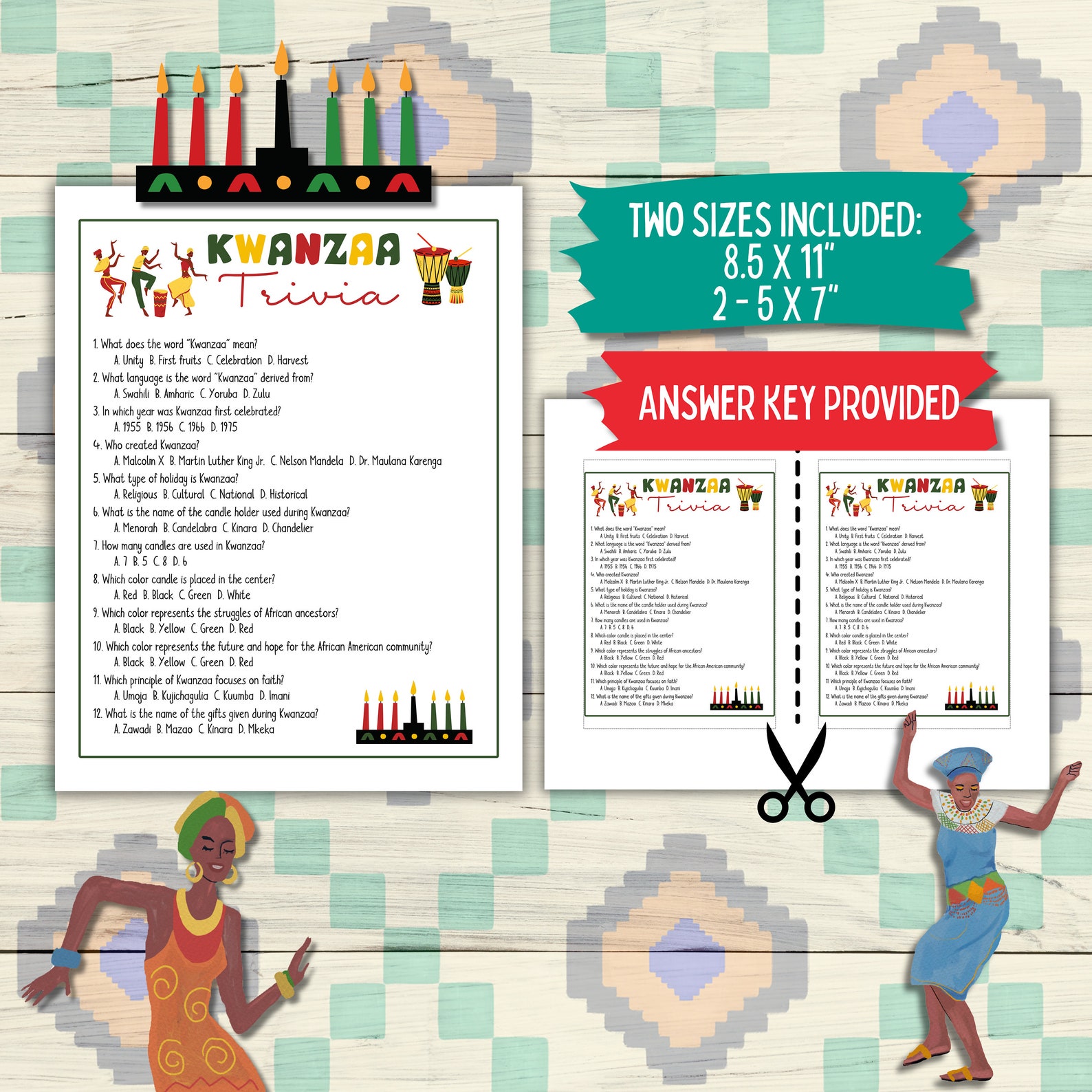 Kwanzaa Trivia Game, Kwanzaa Printable Trivia Questions, Kwanzaa Party ...