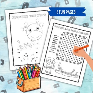 Noah's Ark Coloring Activity Page Bundle, Printable Childrens Bible ...