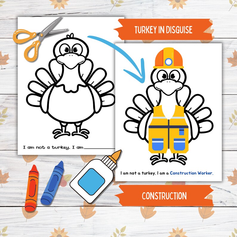 Disguise a Turkey Thanksgiving Printable Craft for Kids and Toddlers ...