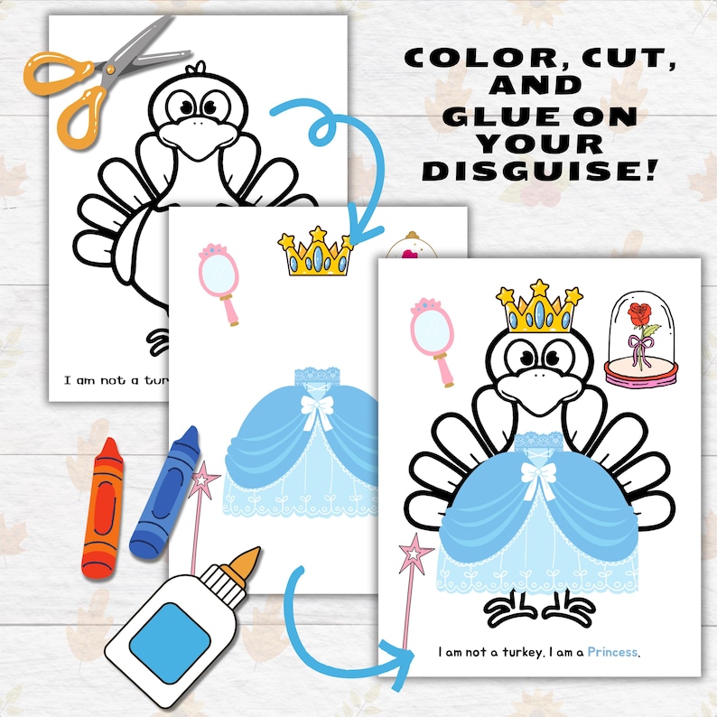 Disguise a Turkey Thanksgiving Printable Craft for Kids and Toddlers ...