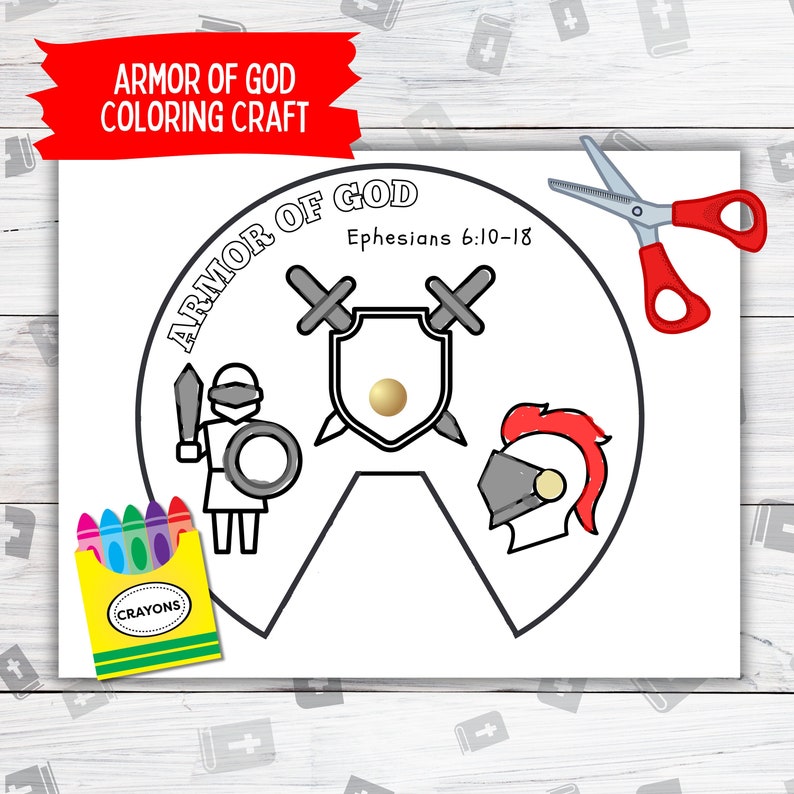 Armor of God Coloring Wheel, Armor of God Printable Coloring Page for ...