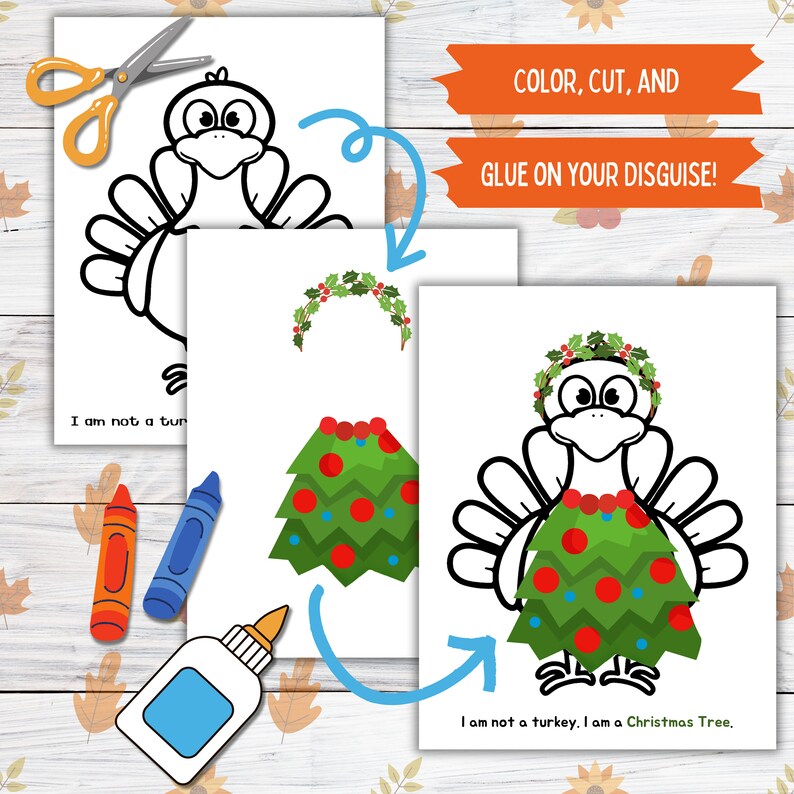 Disguise a Turkey Thanksgiving Printable Craft for Kids and Toddlers ...
