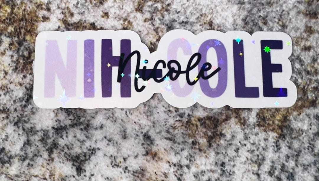 Custom Holographic Name Sticker, Personalized Vinyl Decal - Etsy