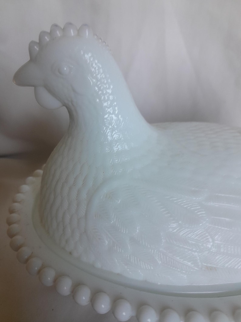 Vintage White Milk Glass Hen on Nest by Indiana Glass Co. - Etsy