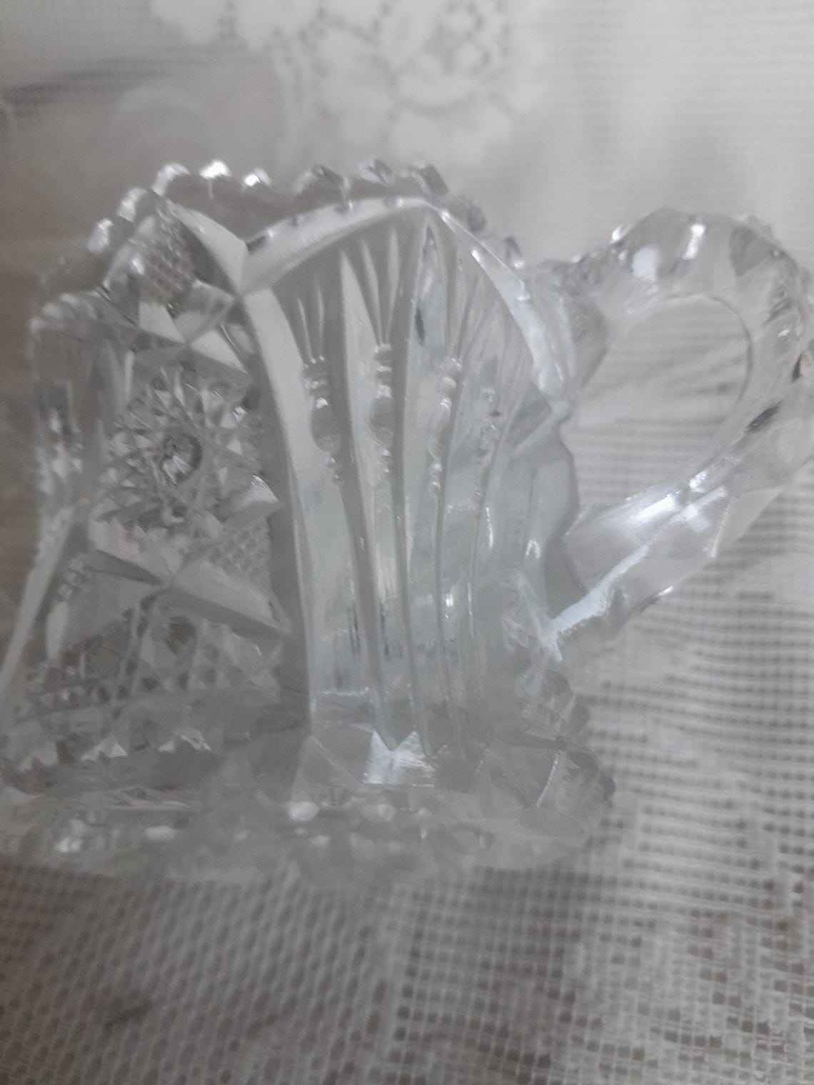 Vintage Imperial Glass Nucut Glass Sugar Bowl - Etsy