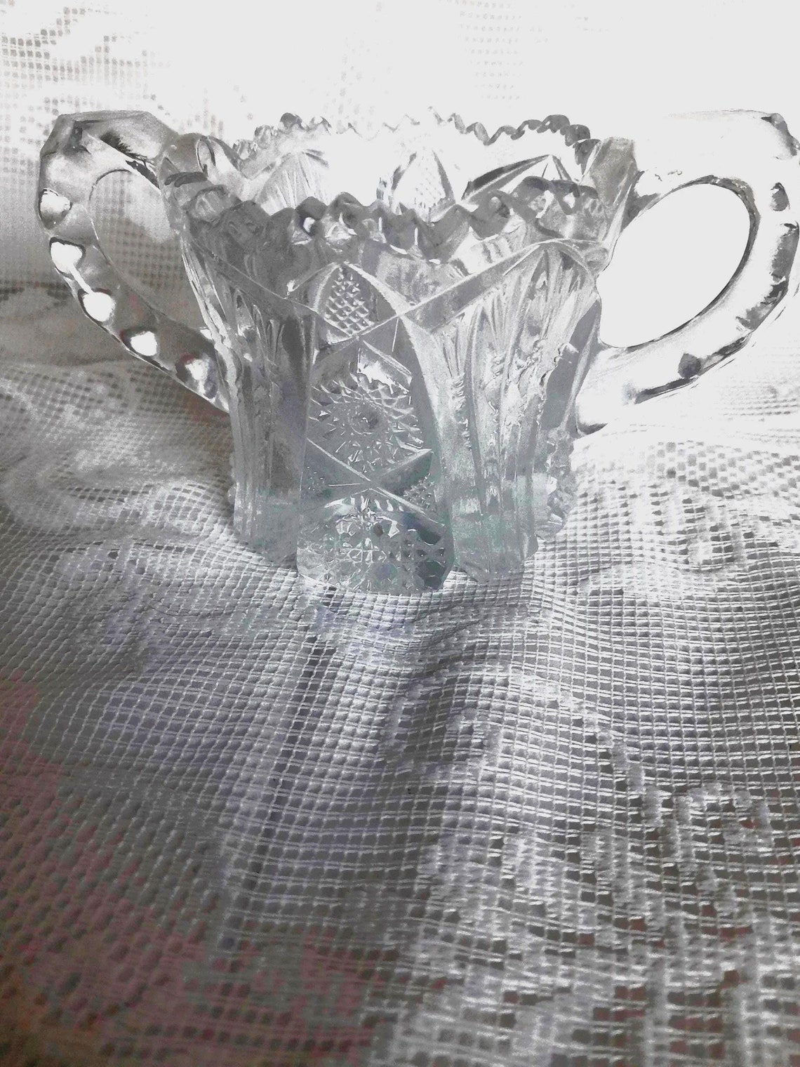 Vintage Imperial Glass Nucut Glass Sugar Bowl - Etsy