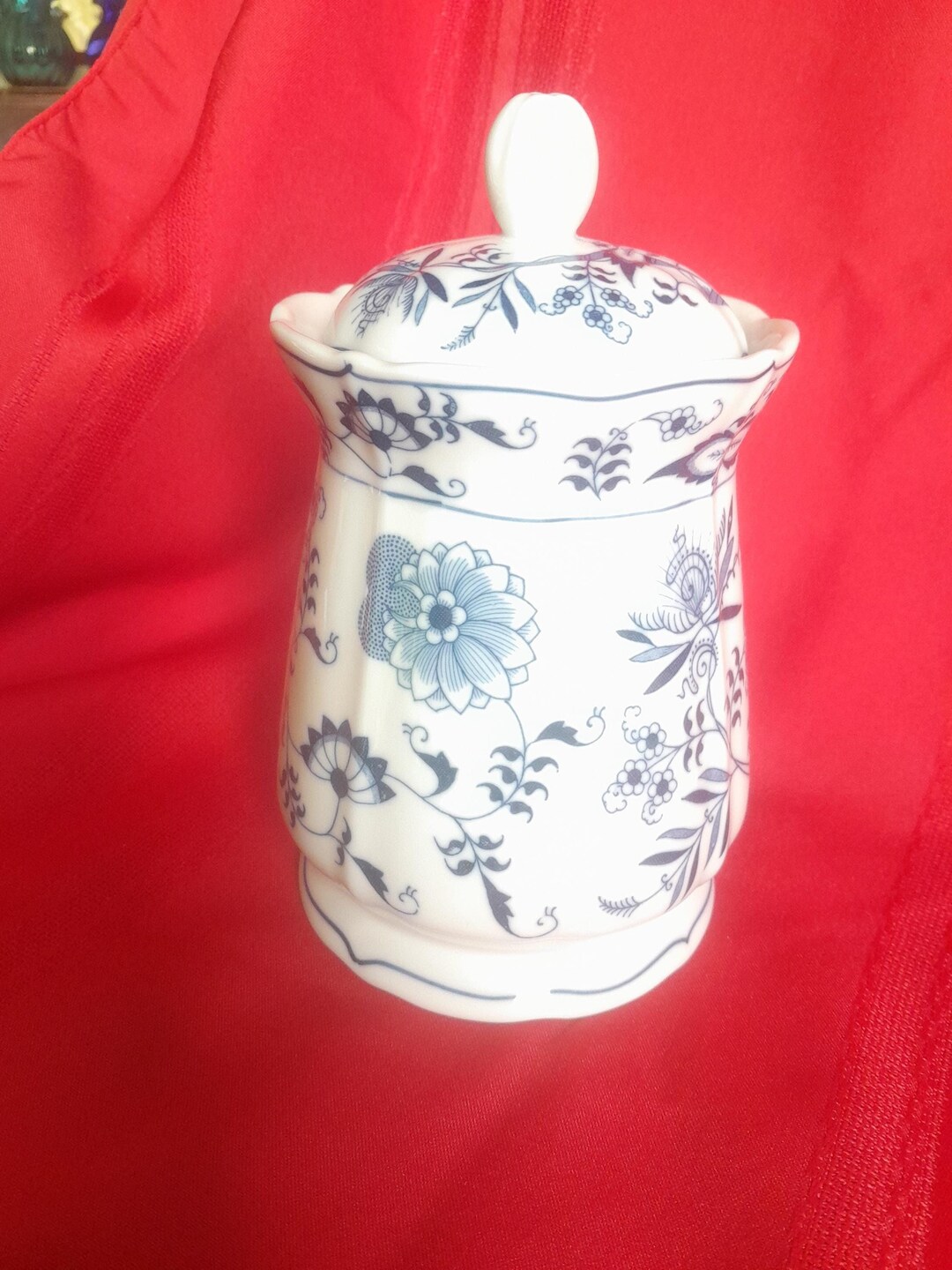 Vintage Blue Danube Candy Jar With Lid - Etsy