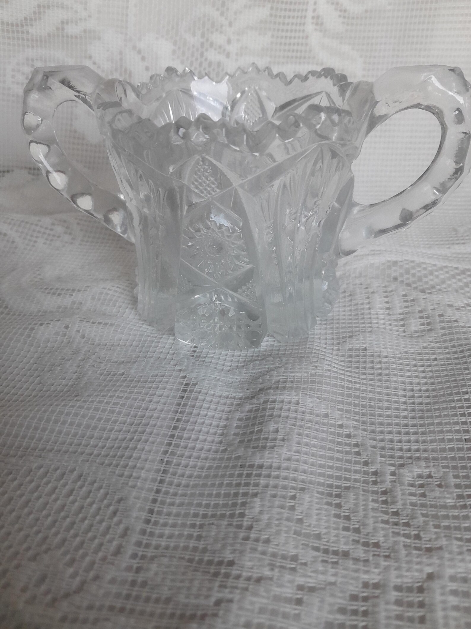 Vintage Imperial Glass Nucut Glass Sugar Bowl - Etsy