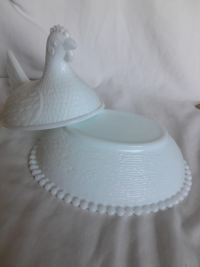 Vintage White Milk Glass Hen on Nest by Indiana Glass Co. - Etsy