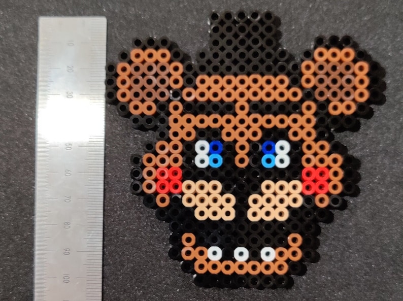 Freddy Fazbear Pixel Art Perler Beads - Etsy Israel