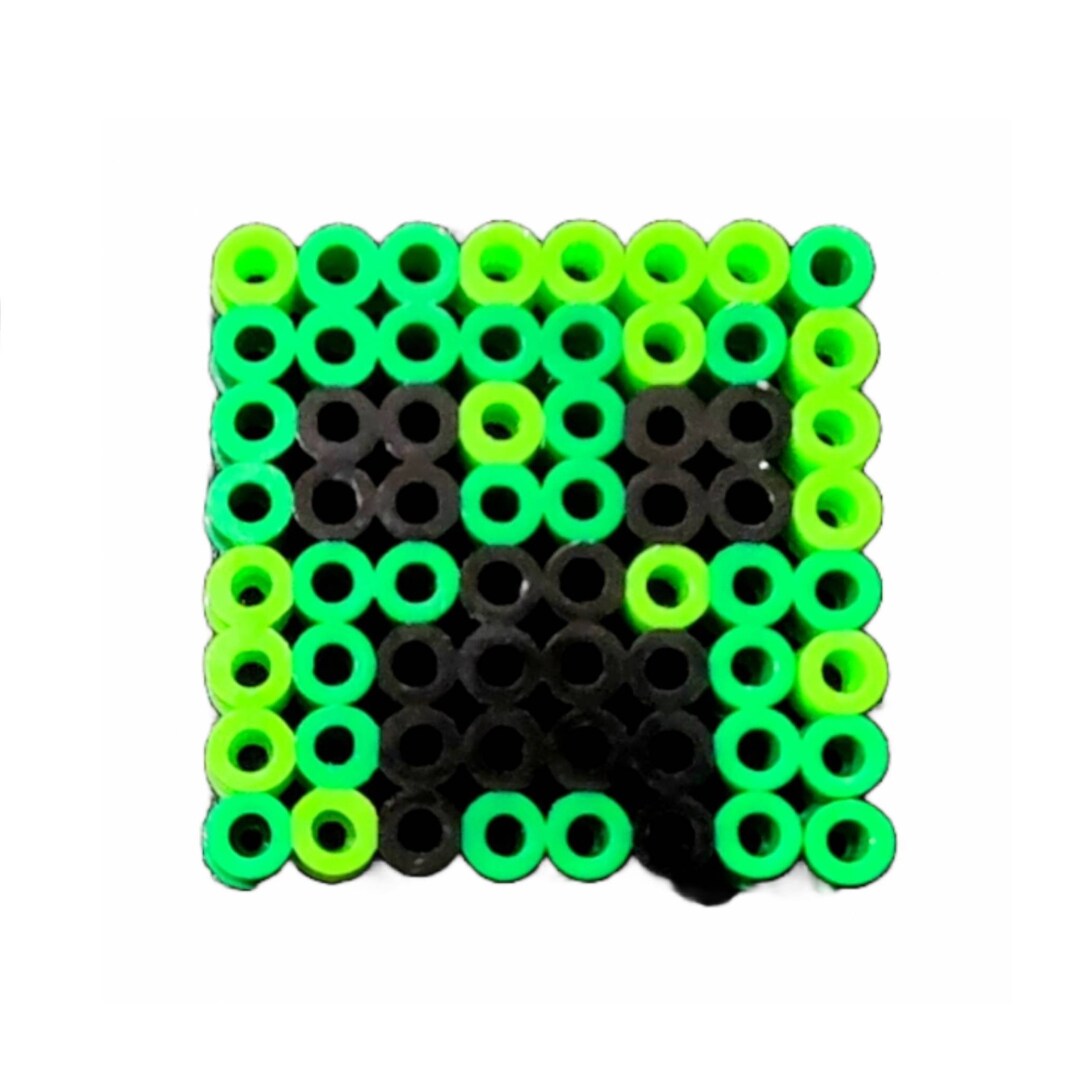 Creeper minecraft 2d Perler Figure Collectible - Etsy
