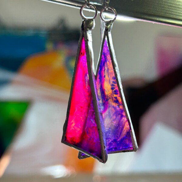 Stained Glass Earrings - Etsy