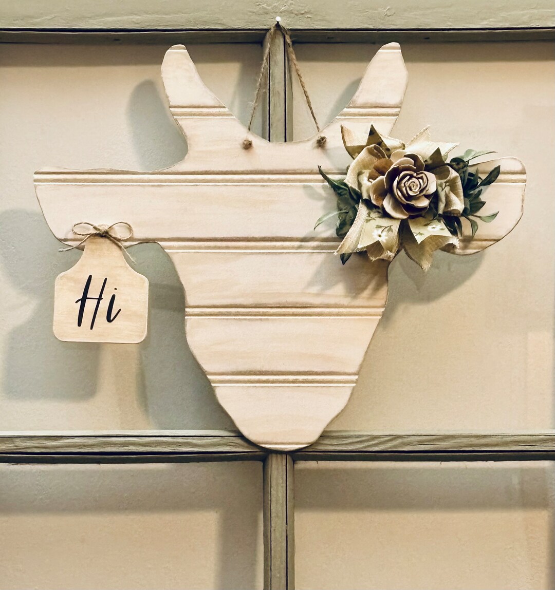 Goat Door Hanger Front Door Sign Rustic Farmhouse Decor - Etsy