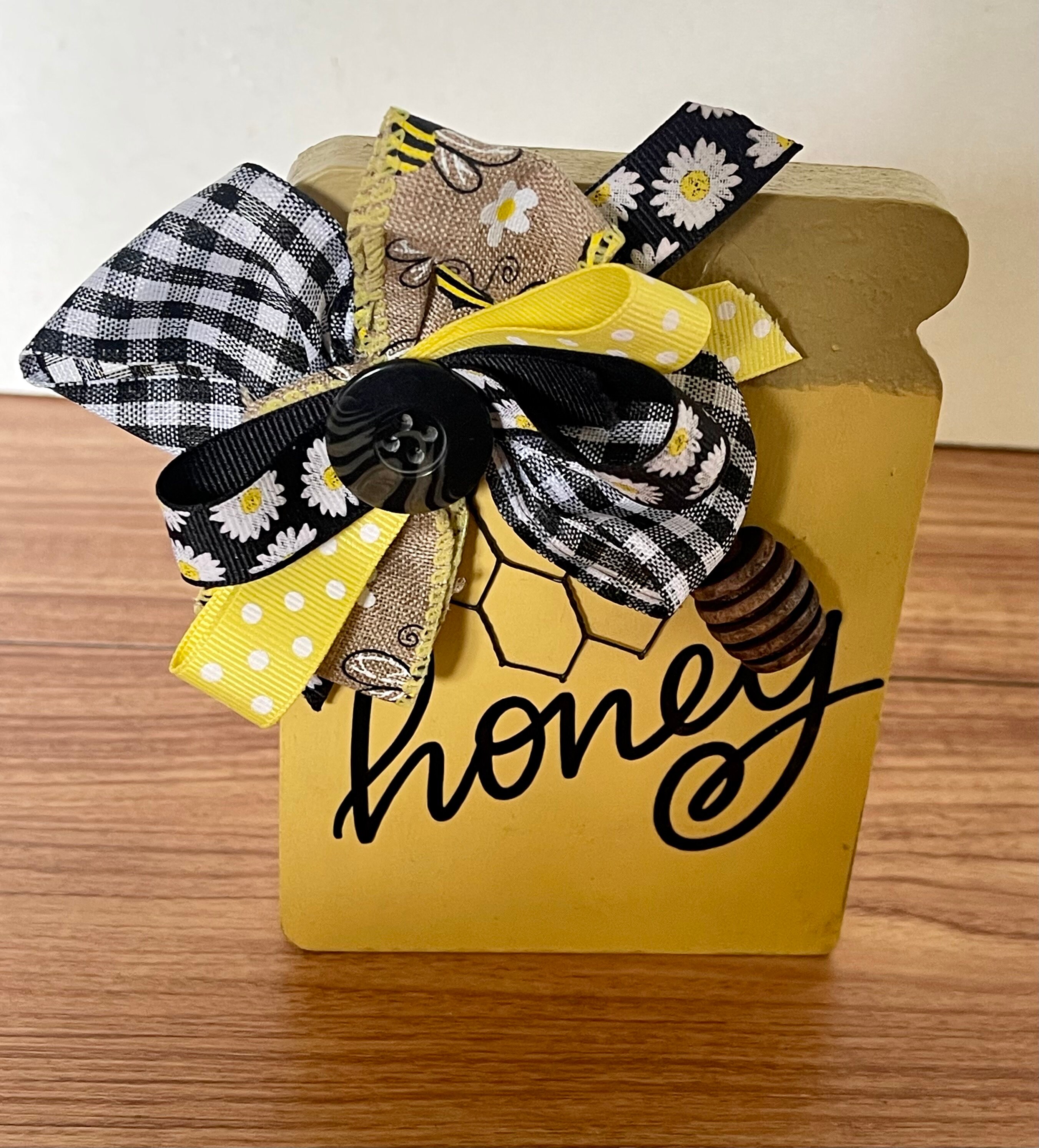 Bee Tier Tray Decor Bumblebee Tag Hearts Wood Bead Garland - Etsy