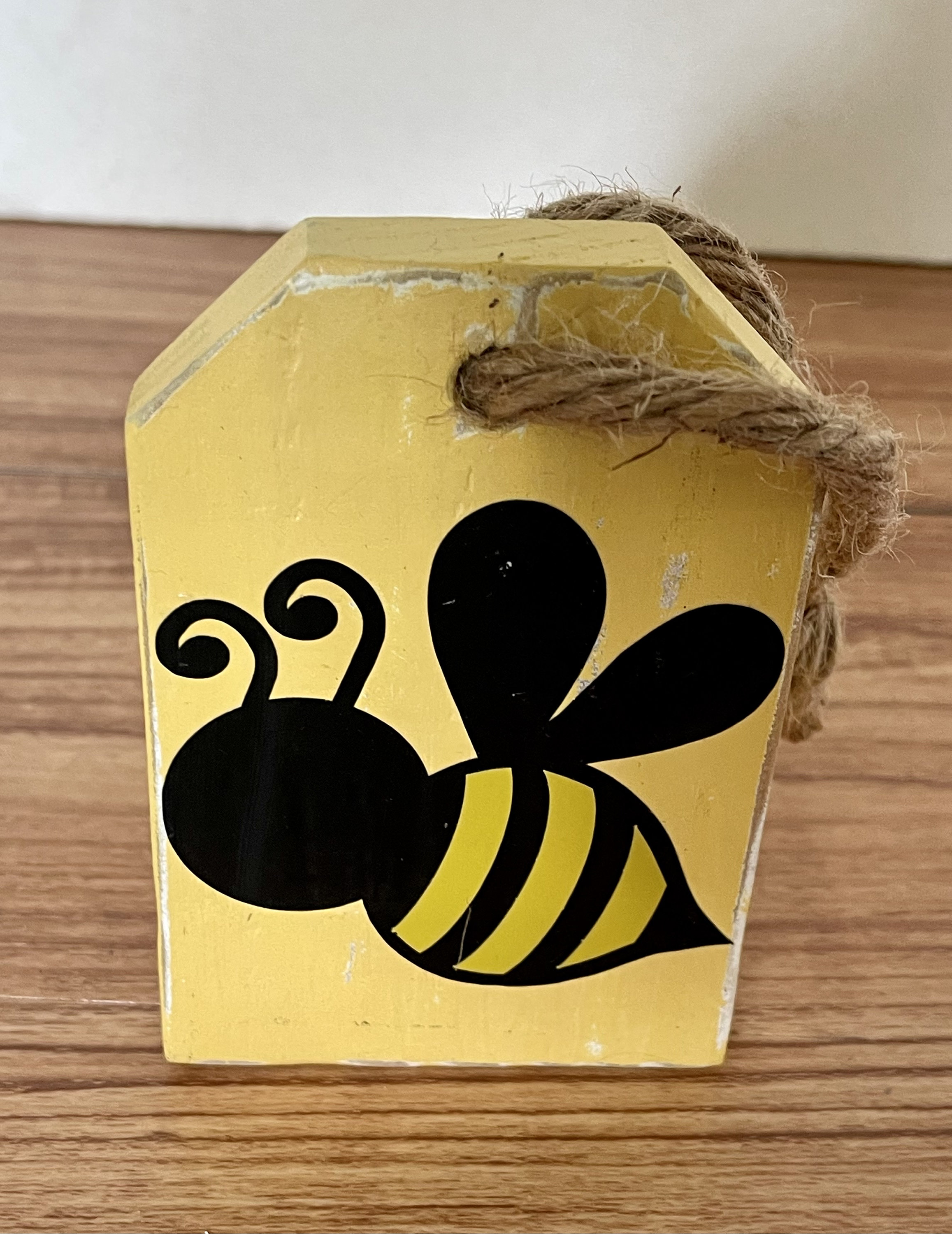 Bee Tier Tray Decor Bumblebee Tag Hearts Wood Bead Garland - Etsy