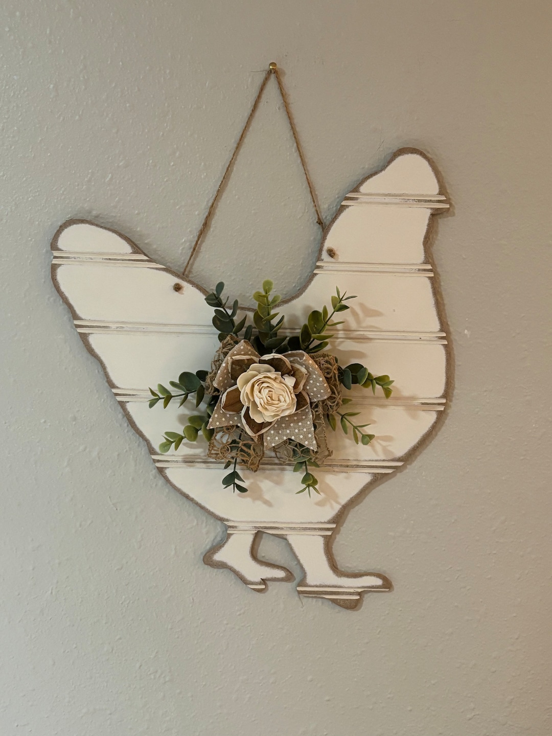 Chicken Door Hanger Front Door Sign Rustic Farmhouse Decor - Etsy