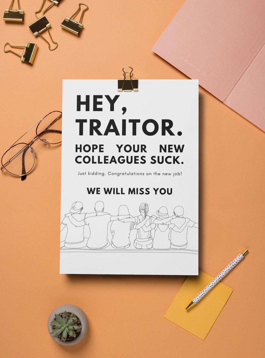 Digital 5x7 AND A5 Funny Leaving Card | Cheeky Leaving/goodbye Digital ...