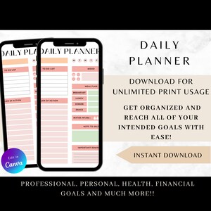 Colorful Daily Planner - Digital Download for Colorful Print ...