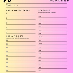 ADHD Productivity Planner Printable, Time Management Tracker, Cognitive ...