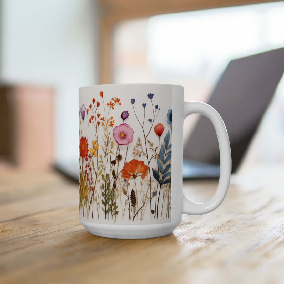 Spring Wildflowers - Wildflower Ceramic Mug - Wildflowers - Wildflower ...