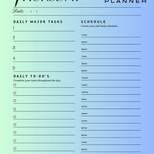 ADHD Productivity Planner Printable, Time Management Tracker, Cognitive ...