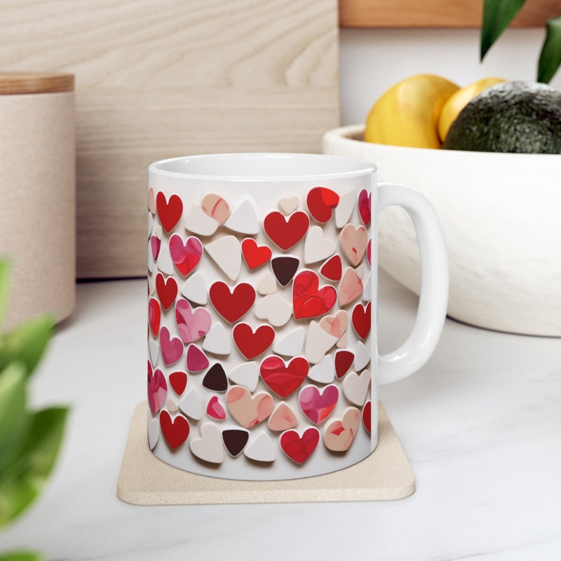 Red Heart Mug - Etsy