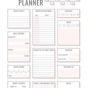 Colored Daily Planner - Comprehensive Daily Planner - Daily Planner ...