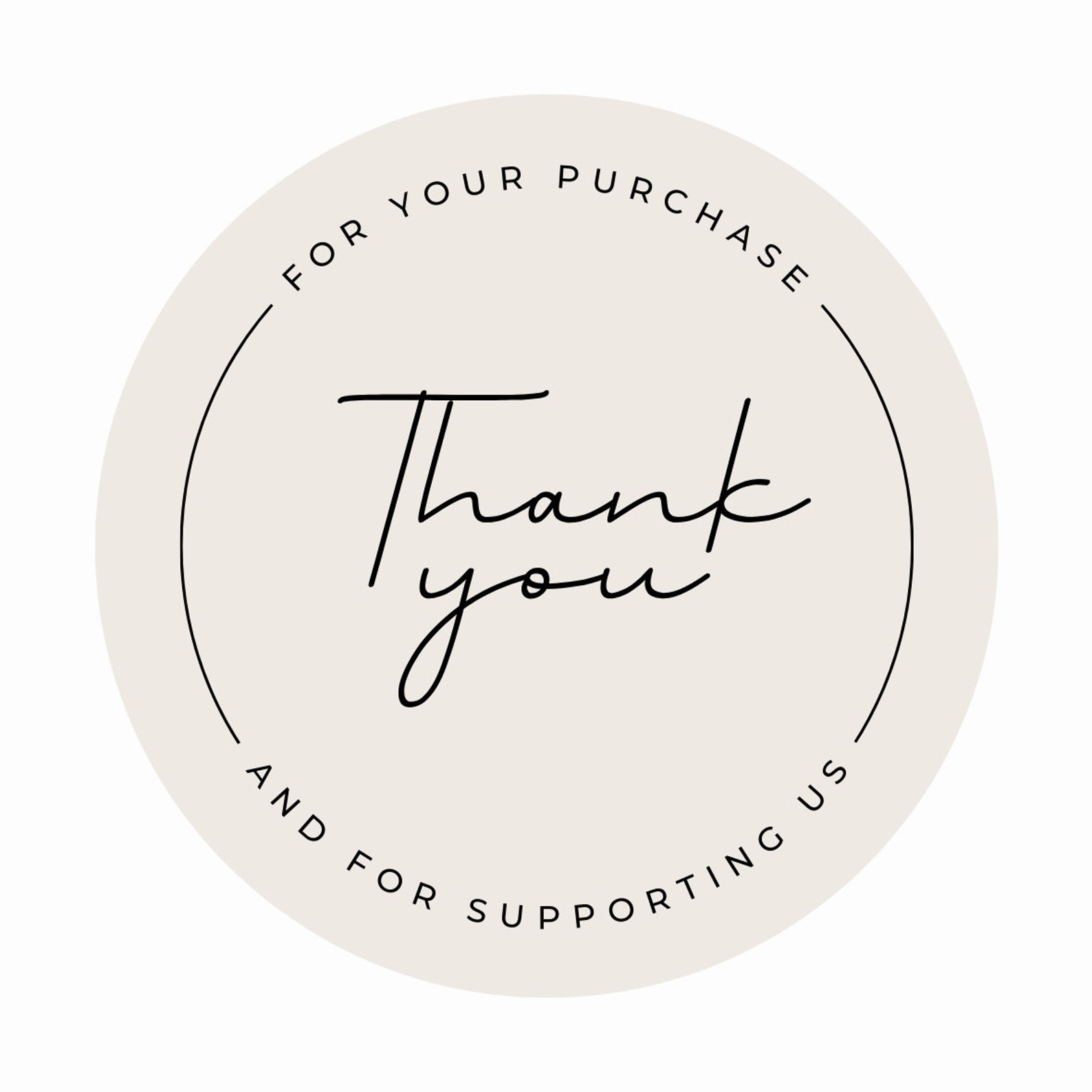 Thank You Sticker, Thank You for Your Purchase, Thank You for ...