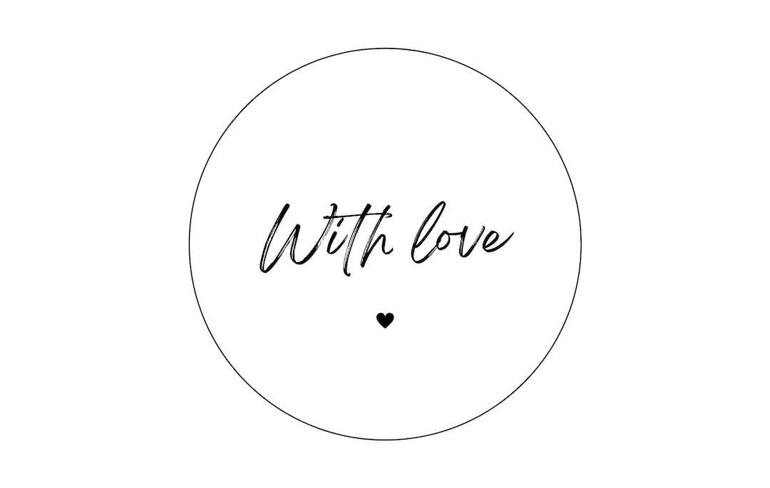 With Love Sticker, With Love Favor Tags | Party Favor Label ...