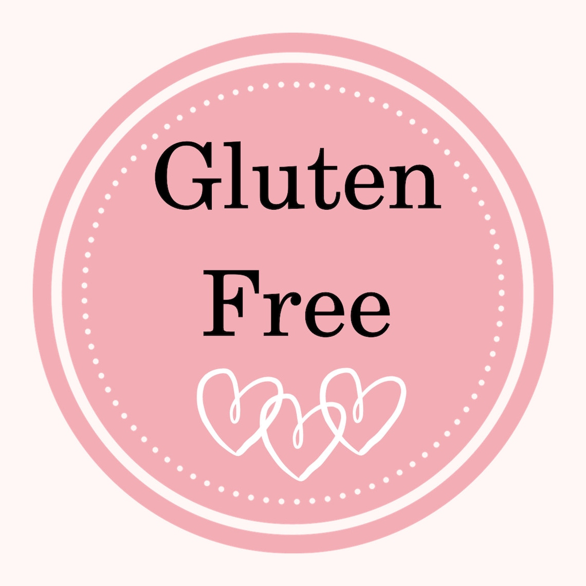 Pink Gluten Free Sticker Food Packaging Label, Allergen Alert Labeling ...