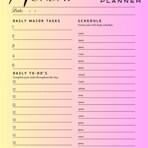 ADHD Productivity Planner Printable, Time Management Tracker, Cognitive ...