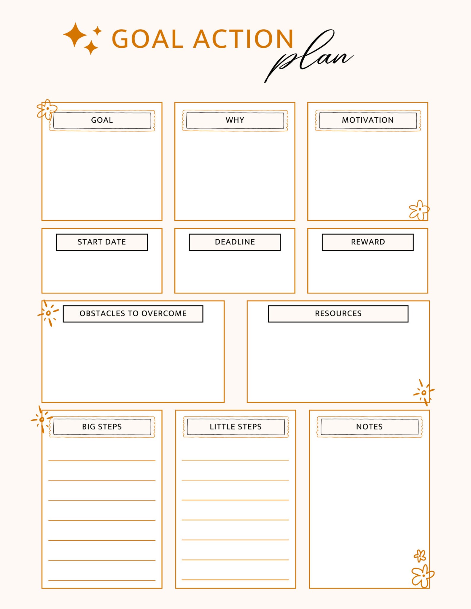 Goal Planner - Goal Action Plan - Goal Action Planner - Goal Actions ...