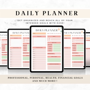 Elegant and Colorful Daily Planner - Digital Download for Colorful ...