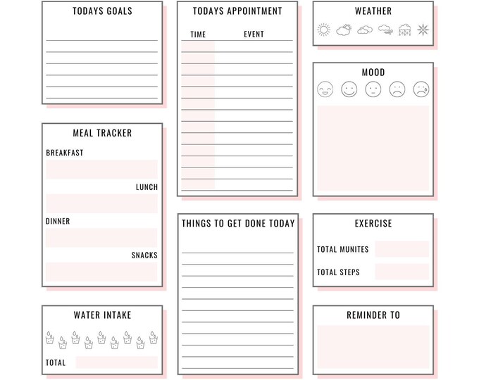 Adhd Planner Printable Productivity Tools Time Management Goal Setting ...