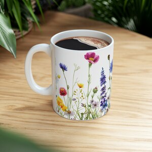 Mother's Day Gift, Spring Flower, Flower Mug, Pressed Wildflower Mug ...