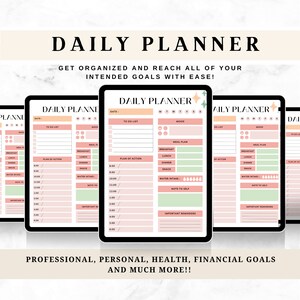 Colorful Daily Planner - Digital Download for Colorful Print ...