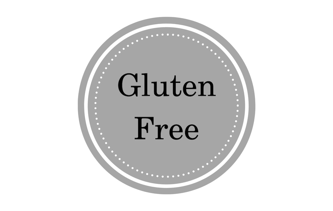 Elegant Grey Gluten Free Sticker Template, Printable and Downloadable ...