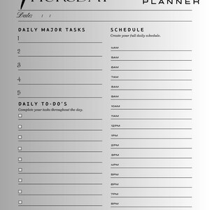 ADHD Productivity Planner Printable, Time Management Tracker, Cognitive ...